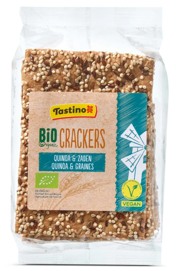 Score santé de TASTINO (LIDL) BIO CRISP BREAD QUINOA & SEEDS ...